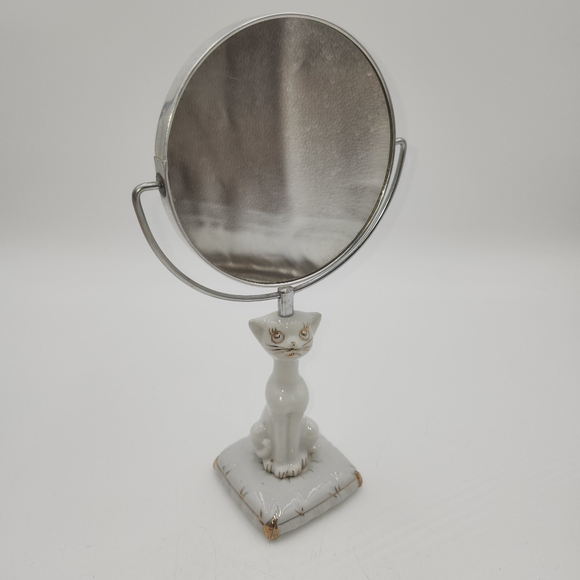 Accents | Rare Vintage 195s Cat Vanity Double Sided Mirror Mcm Kitsch ...